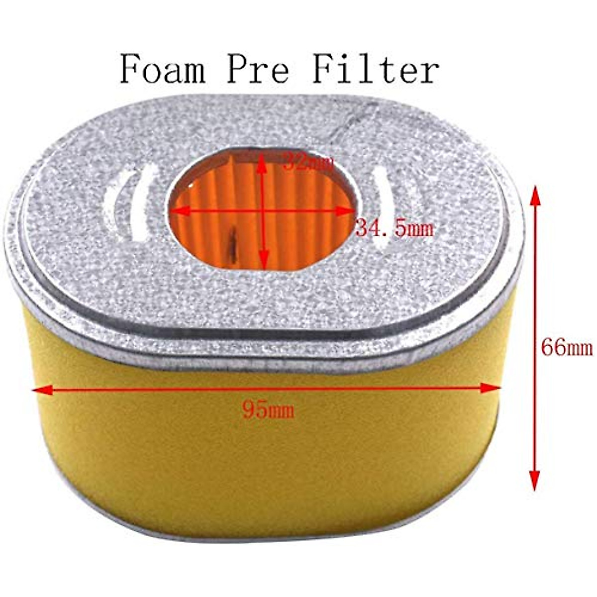 Karen GX120 Air Filter Housing with Air Filter Assembly, for Honda GX140 GX160 GX200 Engine Lawn Mower Replace 17235-Z51-831 17410-Z51-020 17230-Z51-820