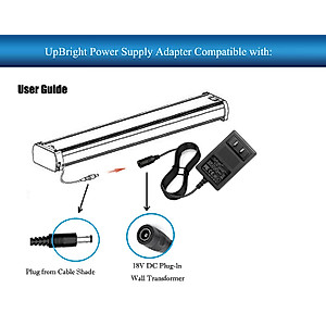 UpBright 18V AC/DC Adapter Compatible with Hunter Douglas PowerView PowerRise Motorized Shades Blinds 2002000036 AMIGO AMS165-1802000FU 7806000000 2989048000 2989038000 ADS0366-W180200 Battery Charger