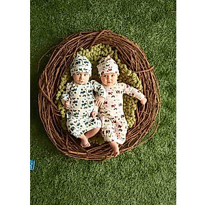 Kicky Pants Layette Gown, Bark, Newborn