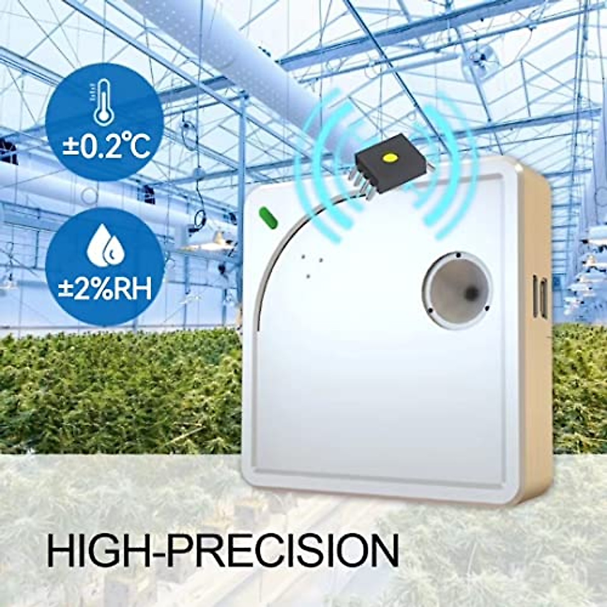 UbiBot WS1 WiFi Temperature Humidity Sensor, Smart Temperature Monitor，Thermometer Supports External Probe, Alerts & History，Free IoT App/Web Console, IFTTT, Alexa, (2.4GHz WiFi，no hub Required)