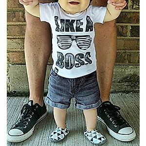 MA&BABY Casual Toddler Kids Boys Girls Tops T-Shirt Denim Pants Outfits Set Clothes 1-6Y (2-3 Years)
