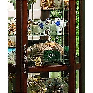 Beaumont Lane Corner Curio Cabinet in Medallion Cherry