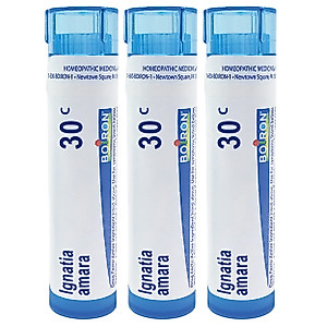Boiron Ignatia Amara 30c Homeopathic Medicine for Stress, Anxiousness, Nervousness, Irritability, and Fatigue -80 pellets Each- 3 Count (Pack of 1)