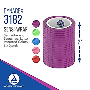 Dynarex Sensi Wrap, Rainbow Color, 2 Inches X 5 Yards, 36 Count