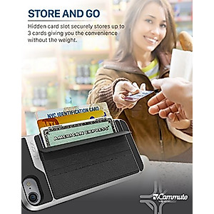 VENA vCommute Wallet Case Compatible with Apple iPhone SE3 2022 / SE 2020, iPhone 8 7 (4.7"-inch), Flip Leather Cover Card Slot Holder with Kickstand - Space Gray