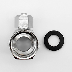 9' Polyurethane Hose with 1/2" Brass Mini Adapter. Connects the warm water from your sink to your BIDET bidet (Compatible with other Bidet brands)