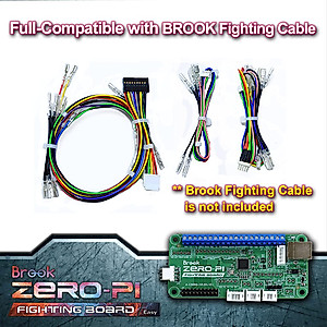 Brook Zero- Pi Fighting Board Easy Version - Compatible with Switch/ PS3/ PS2/ PS/PC(X-Input)/ Retro Gaming Emulator to Arcade Stick Screw Terminal Header Included