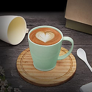JGIRL coffee cup 6-piece set, plastic coffee cup set, 10 oz non-breakable plastic coffee cup, with handle, BPA-free, 3colors, reusable plastic cup (dishwasher safe)