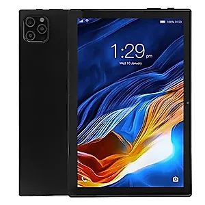 Black Tablet, 100‑240V Smart Touch 10.1in Tablet 1080x1960 HD Resolution 2.4G 5G Dual Band for Work (US Plug)