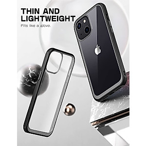 SUPCASE Unicorn Beetle Style Series Case for iPhone 13 (2021 Release) 6.1 Inch, Premium Hybrid Protective Clear Case (Black)