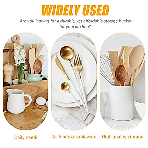 DOITOOL Iron Kitchen Utensil Holder for Countertop Spoon Holder Silverware Caddy, Silhouette Chopsticks Holder Spoon and Fork Holder for Kitchen or Restaurant, Black