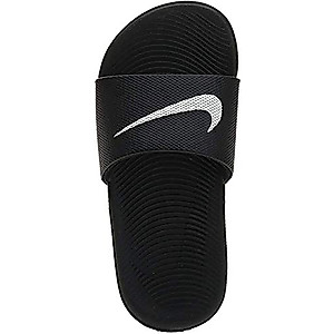 NIKE Kids' Kawa Slide (GS/PS) Athletic Sandal (5 Big Kid, Black/White/Black, numeric_5)