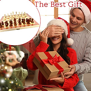 Subwaysds Chess Sets for Adults & Kids - 12''x12'' Wooden Chess Set,Portable Travel Mini Chess Set,Handmade Chess Board & Pieces,Foldable & Easy to Carry