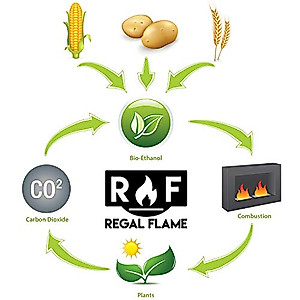 Regal Flame Premium Ventless Bio Ethanol Fireplace Fuel - 48 Quart