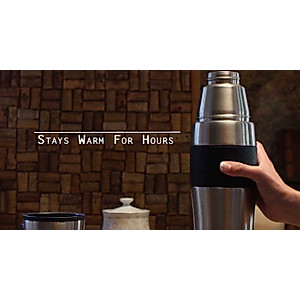 Ovente Stainless Steel Double Walled Vacuum Insulated Mug 26 Ounce, BPA-Free Leak Free and Spill Proof with Removable Cup, Portable Easy Travel and Clean Perfect for Hot or Cold Drinks, Silver TSA26S