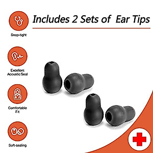 Replacement Accessories Kit Fits Classic 3 Cardiology 3 & Cardiology 4 Stethoscope for Littman Stethoscope Replacement Parts & Stethoscope Bell Cover Diaphragm and Eartips Earbud Replacement Parts. (black)