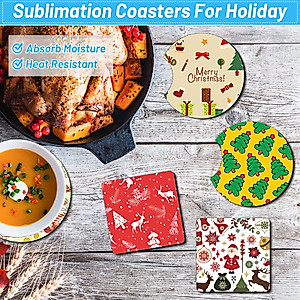 modacraft 82 PCS Sublimation Blanks Products Set, DIY Sublimation Starter Kit with 20 Car Coasters, 12 Keychains, 8 Earrings, 4 Mouse Pads, 3 Pillow Covers, 3 Puzzles