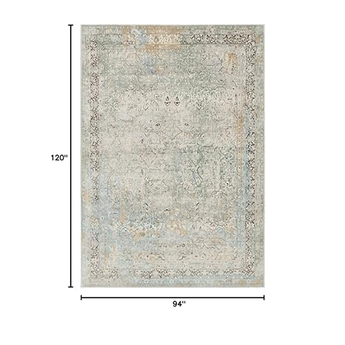 Jaipur Living Vibe Thayer 7'10"X10' Area Rug, Updated Traditional Green for Indoor Spaces