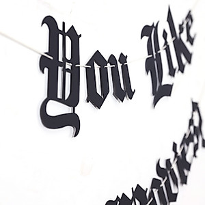 Do You Like Scary Movies? Old English Goth Banner, Gothic Blackletter Garland, Horror Movie Night Decoration, Scream Party (Do You Like Scary Movies)