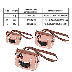 Pet Hamster Carrier, Coffee Flannelette Plush Hamster Squirrel Travel Bags Portable Breathable Small Animal Carrier Outgoing Sleeping Bag for Squirrel Hedgehog Guinea Pig(S)