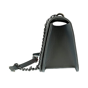 Pierre Cardin Grey Leather Small Structured Shoulder Bag for womens