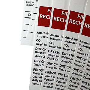 NMC RPT26ST Fire Extinguisher Recharge & Inspection Record Tag, Paper Polytag, Made in the USA,White