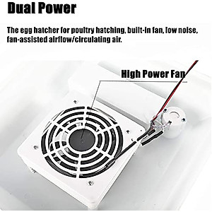YaeCCC Egg Incubator, Automatic Egg Hatching Incubator Temperature Control for Hatching Chicken Duck Quail Bird Eggs (16 Eggs)