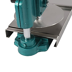 Pizza Dough Press Machine, Commercial Pizza Pastry Press Machine w/Dual Plates, Stainless-Steel Pizza Press w/ 0.2" Thick Disc, Kitchen Dough Pastry Manual Press Machine w/Cast Iron Base (9.5Inch)