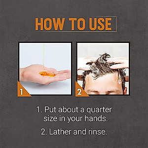 Woody's Men's Daily Shampoo, All-Natural Nourishing Hair Cleanser with Vitamin B5, E, Aloe Vera & Ginger, for All Hair Types - 32 fl oz