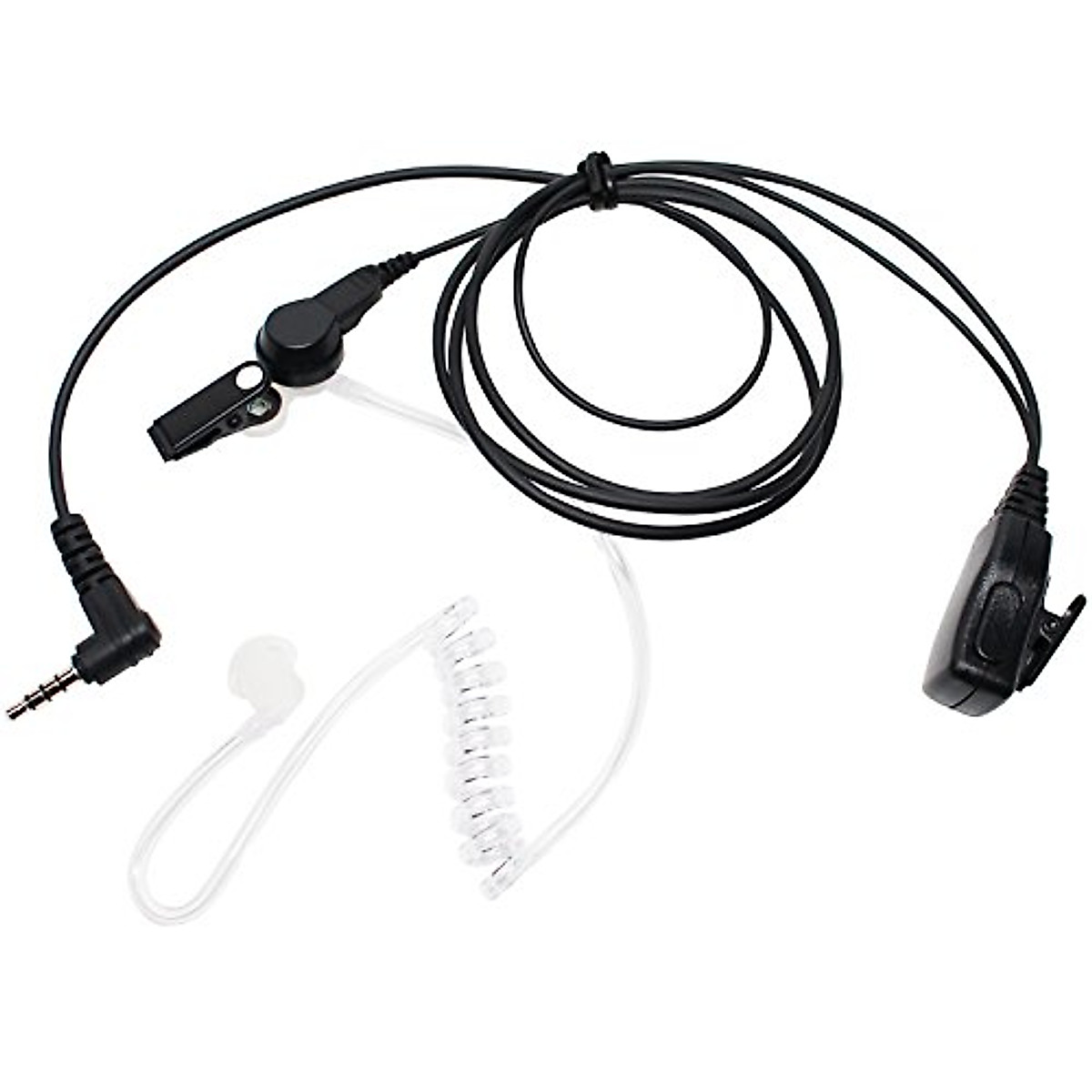 Replacement for Yaesu/Vertex FT-60 FBI Earpiece with Push to Talk (PTT) Microphone - Acoustic Earphone Compatible with Yaesu/Vertex FT-60 Radio - Headset for Security and Surveillance