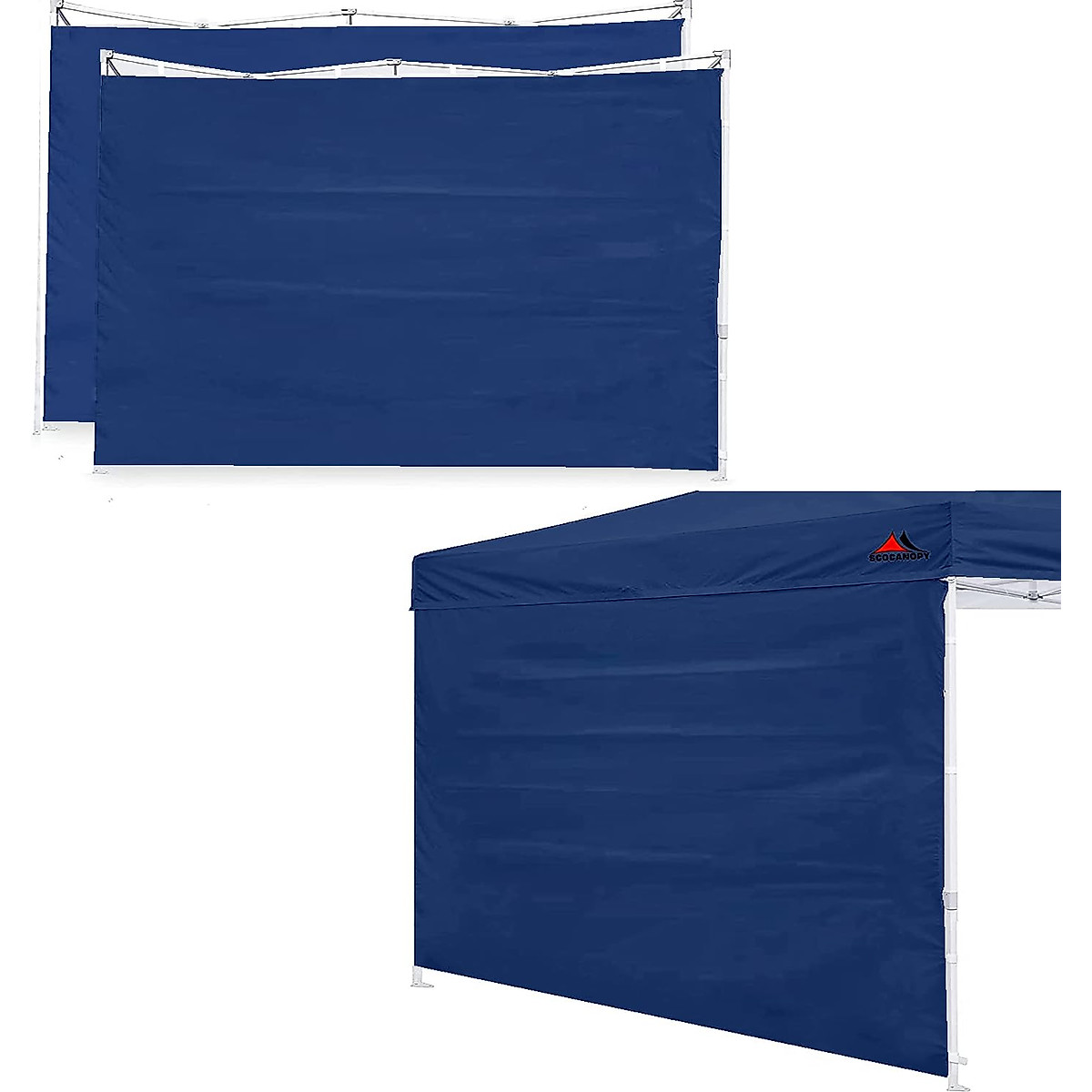 SCOCANOPY SunWall for 12x12 Pop Up Canopy Frame, 3 Pack SideWall Only (Navy Blue)