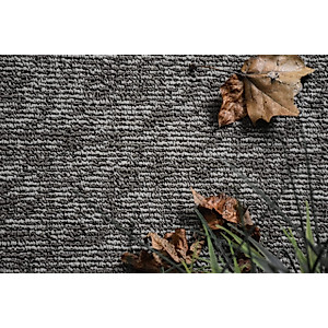 Furnish my Place Modern Indoor/Outdoor Commercial Neutral Rug, Modern Area Rug, Doorway Mat, Round Rug, Pet-Friendly Carpet for Living Room, Entryway, Kids, Made in USA - 2' Round