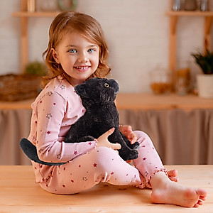 YZXZM Black Cat Plush, Realistic Black Cat Stuffed Animal Pillow, Cute Plush Toy Gifts for Birthday/Halloween/Christmas, 9 inch