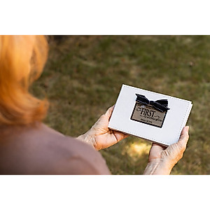 Grandparent Gifts 1st Granddaughter Brag Book white faux-suede Hold 32 4x6 image