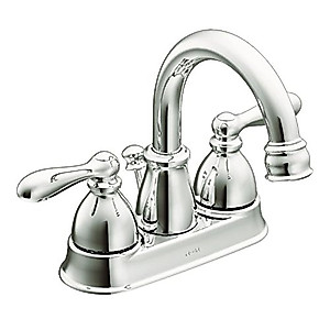 Moen WS84667 Caldwell Two-Handle High Arc Bathroom Faucet, Chrome