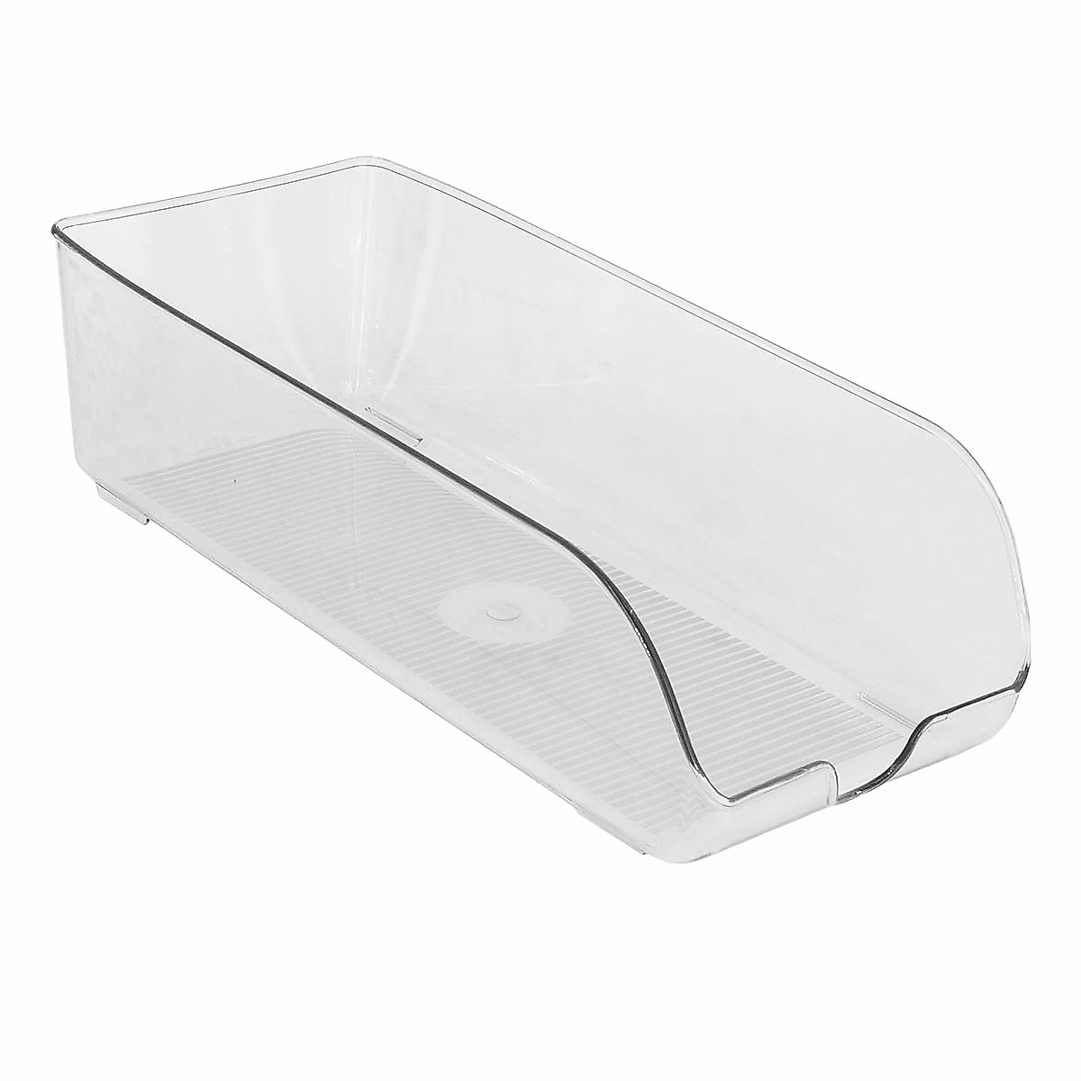 Glad Plastic Refrigerator Organizer Bin – Drink Storage and Beverage Holder for 9 Soda Pop Cans, Clear