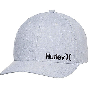 Hurley Men`s Stewart Corp Flexfit Hat (Indigo(HNHM0005-499)/Black, Large/X-Large)