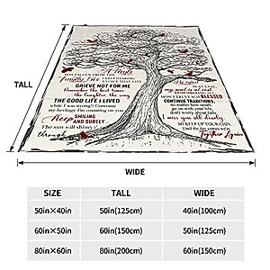 Bereavement Gifts Sympathy Gift Memorial Gifts - in Memory of Loved One Gifts, Condolences Gift, in Loving Memory Blankets, Memorial Gifts for Loss of Mother/Father/Pet Throw Blankets 60" x 50"