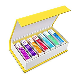 Bysameyee 35PCS Prepared Microscope Slides with 7 Types Specimens, Insect/Plant Glass Sample Slide for Kids Adults Family Preschool Education Scientific Enlightenment