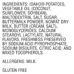 Idahoan Reduced Sodium Mashed Potatoes, Buttery Homestyle, 4 Ounce (Pack of 12)