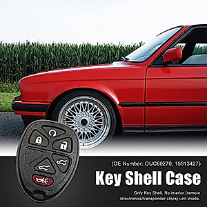 uxcell OUC60270 6 Buttons Key Fob Remote Control Case Shell Replacement for Chevrolet Tahoe Suburban 1500 2007-2014