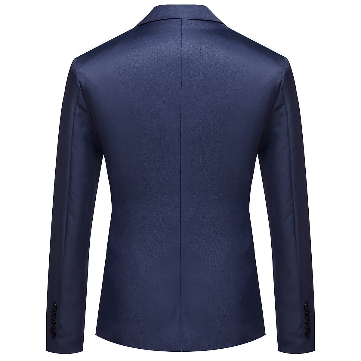 Men's One Button Lightweight Blazer Casual Slim Fit Business Daily Jacket Classic Solid Skinny Party Sports Coat (Dark Blue,4X-Large)