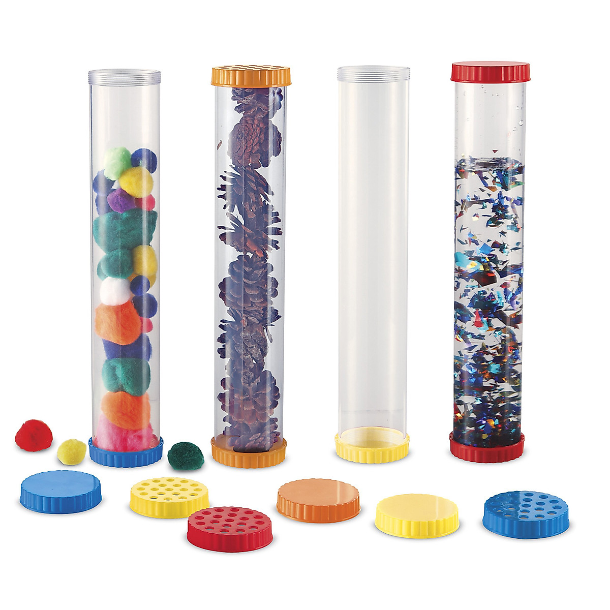 Learning Resources Primary Science Sensory Tubes - Set of 4 Tubes, Ages 2+ Science Toys for Kids, STEM Toys, Fine Motor and Sensory Toys