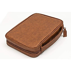 Dicksons Armor of God Brown Large Leather Like Vinyl Bible Cover Case with Handle Large