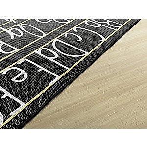 Flagship Carpets Handwriting Samplers ABC Children's Floor Area Rug for Indoor Classroom or Home Learning Area, Kids Room or Educational Play Mat, 7'6" x 12', Rectangle