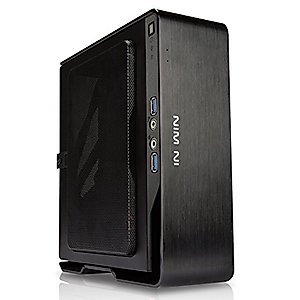 InWin Chopin SECC Mini-ITX Tower Case 150W Power Supply with 4 colors stickers inside, Black Aluminum