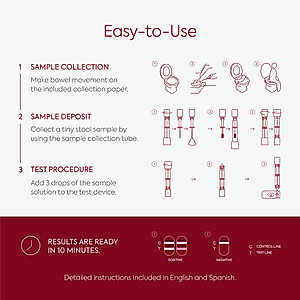COLONOX at-Home Colon Screening Test Kit – Easy to Use Fecal Occult Blood (FIT or FOB) Colon Test for Early Detection (1 Test)
