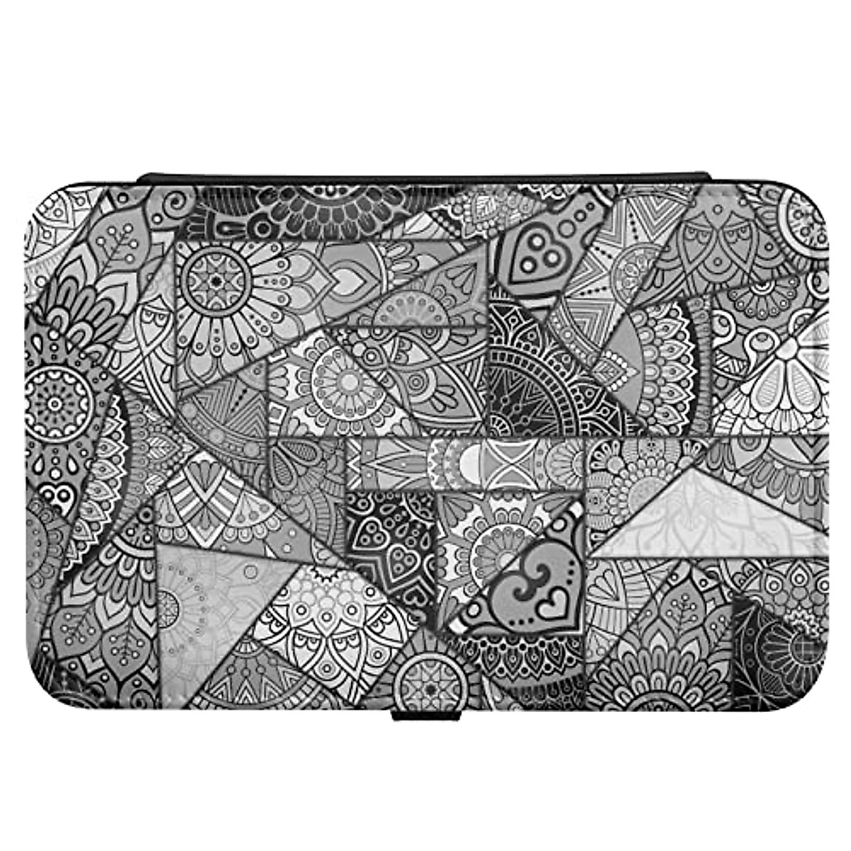 Oyihfvs Mandala Patchwork Islam, Arabic, Indian, Ottoman Motifs Leather Jewelry Bag, Jewelry Storage, Portable Jewelry Organizer Boxes for Women Lady Necklace, Earrings, Rings, Bracelet