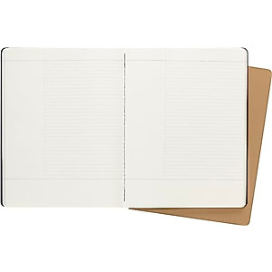 Moleskine Cahier Journal, Soft Cover, XXL (8.5" x 11") Subject Cahier, Black/Kraft Brown, 160 Pages (Set of 2)