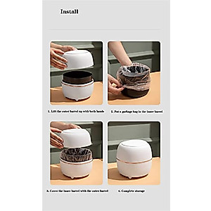 DOUBA Desktop Trash Can Dustbin Bin Household Mini Bedside Waste Bin Tea Table Small Garbage Bucket ( Color : OneColor , Size : 1pcs )